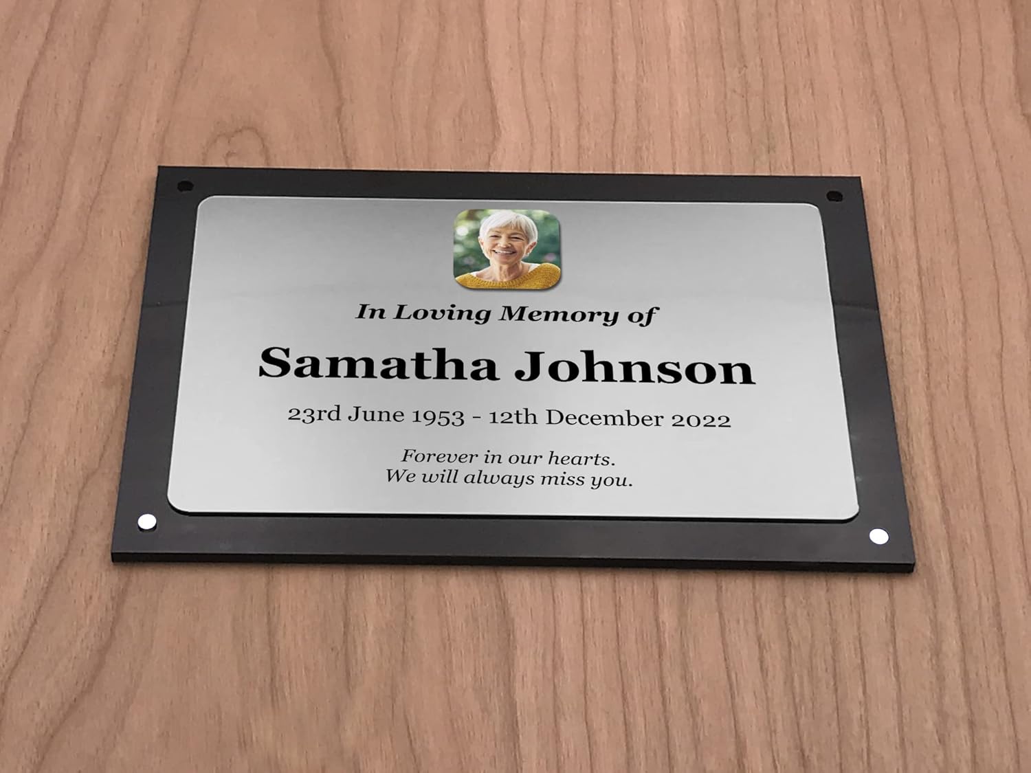 Amazon.com: Personalised Memorial Plaque - Laser Engraved, Various ...