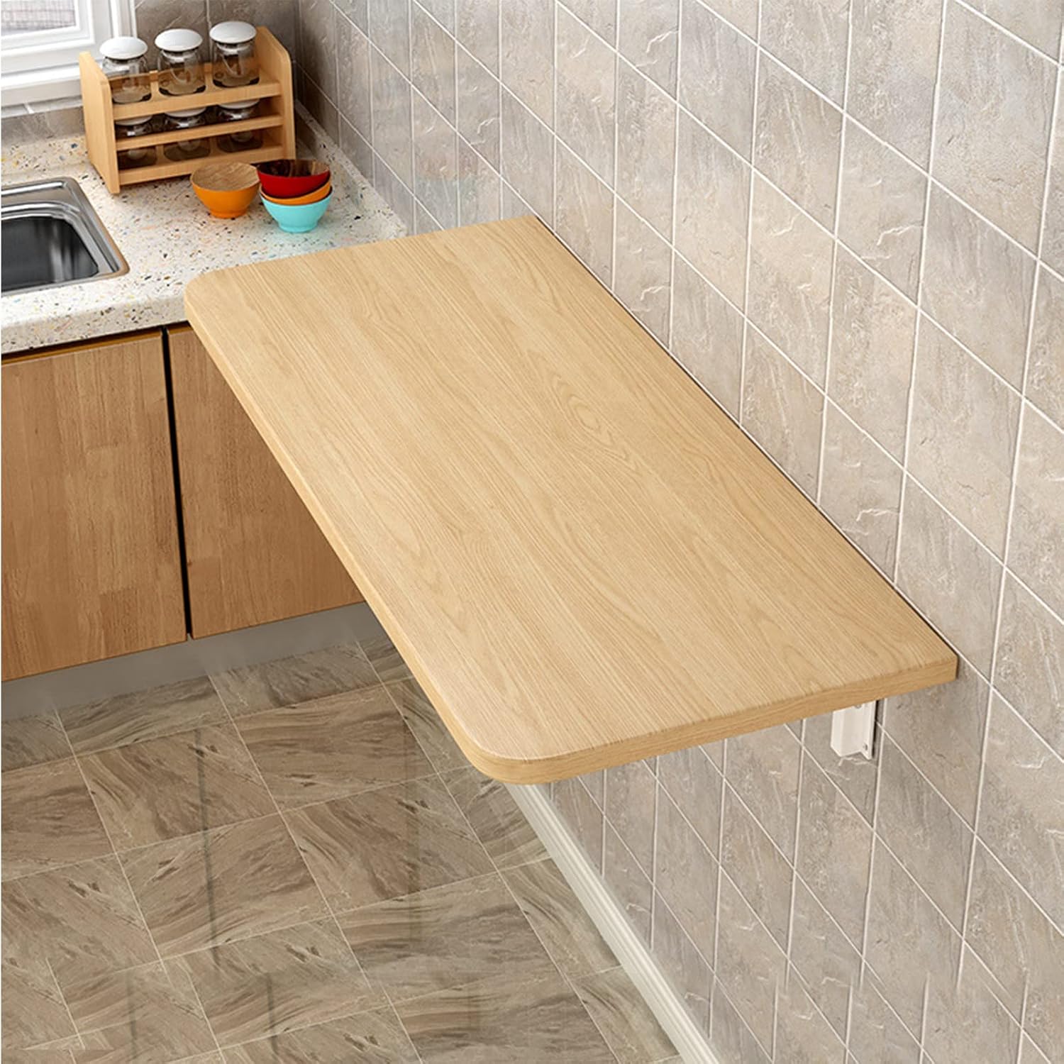 Amazon.com: MMLeYN Folding Wall Mounted Workbench Drop Leaf Table, Wall ...