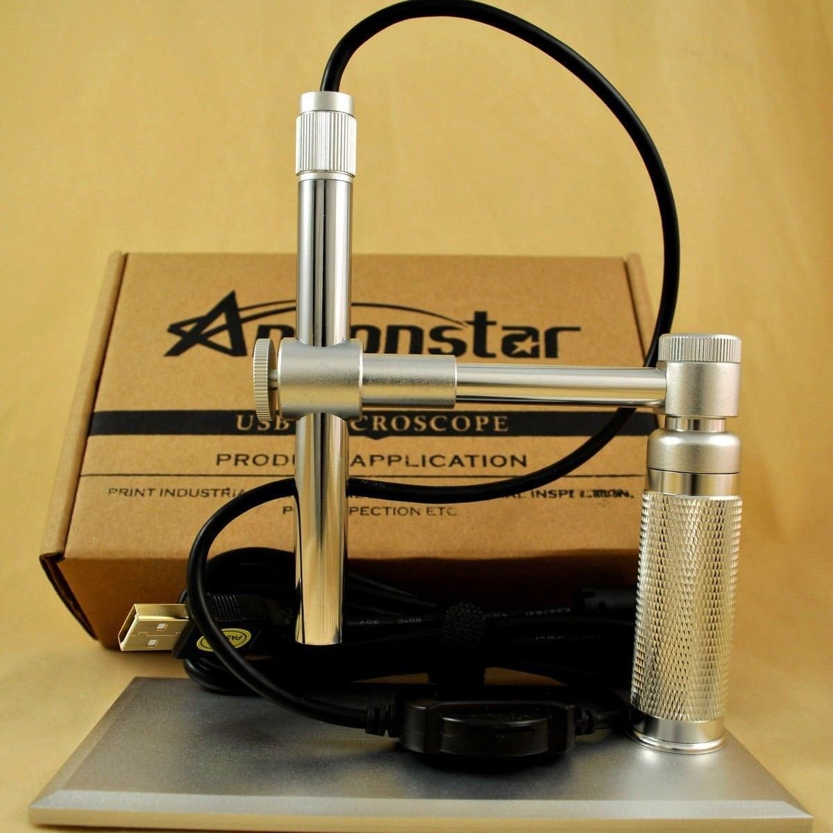 2MP USB Digital Microscope with Meatl base PCB Circuit Board Inspection ...