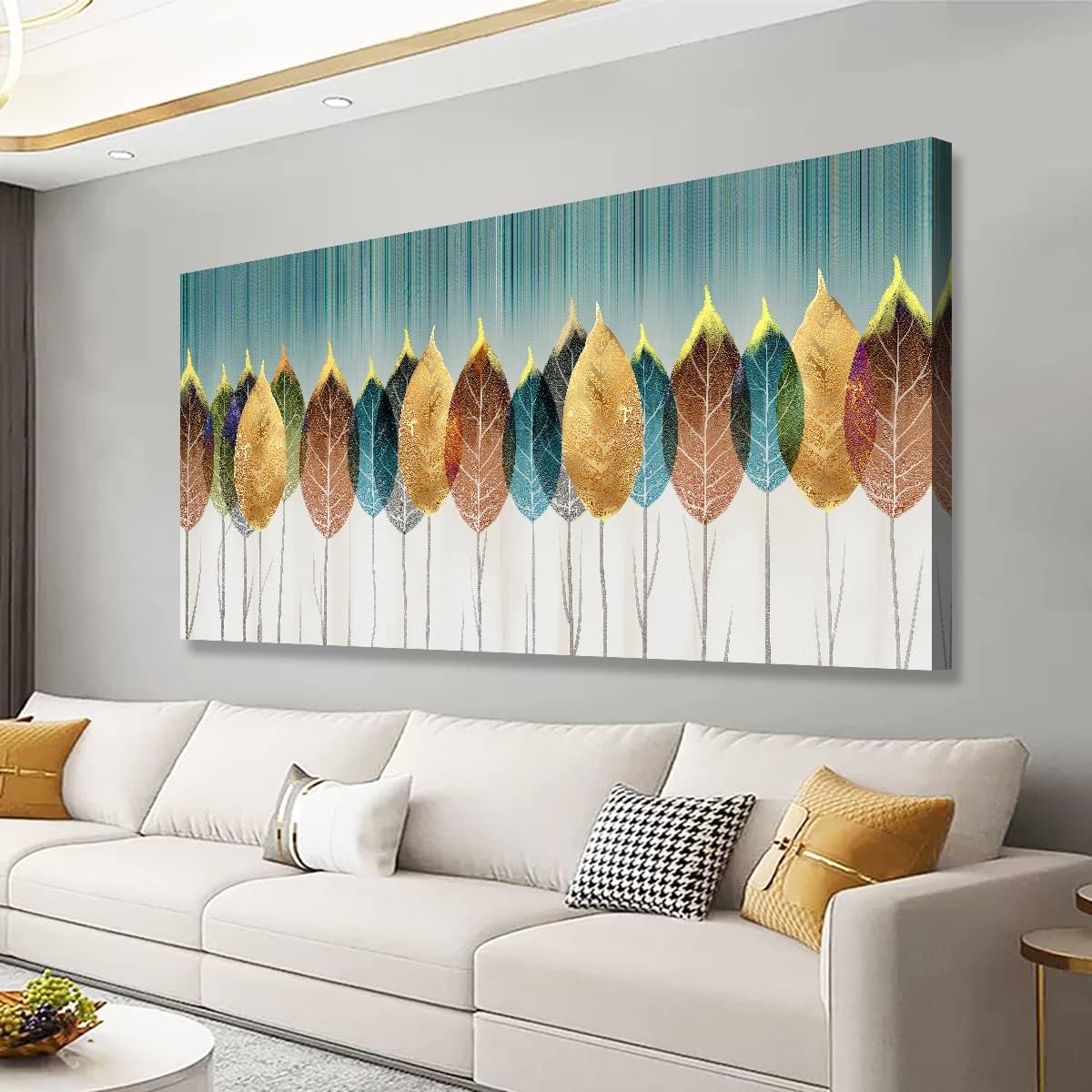 Colorful leaves Pictures Canvas Wall Art for Living room Bedroom or ...