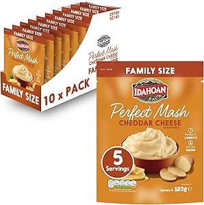 Idahoan Perfect Mash Potato Cheddar & Cheese Family 183g - Gluten Free ...