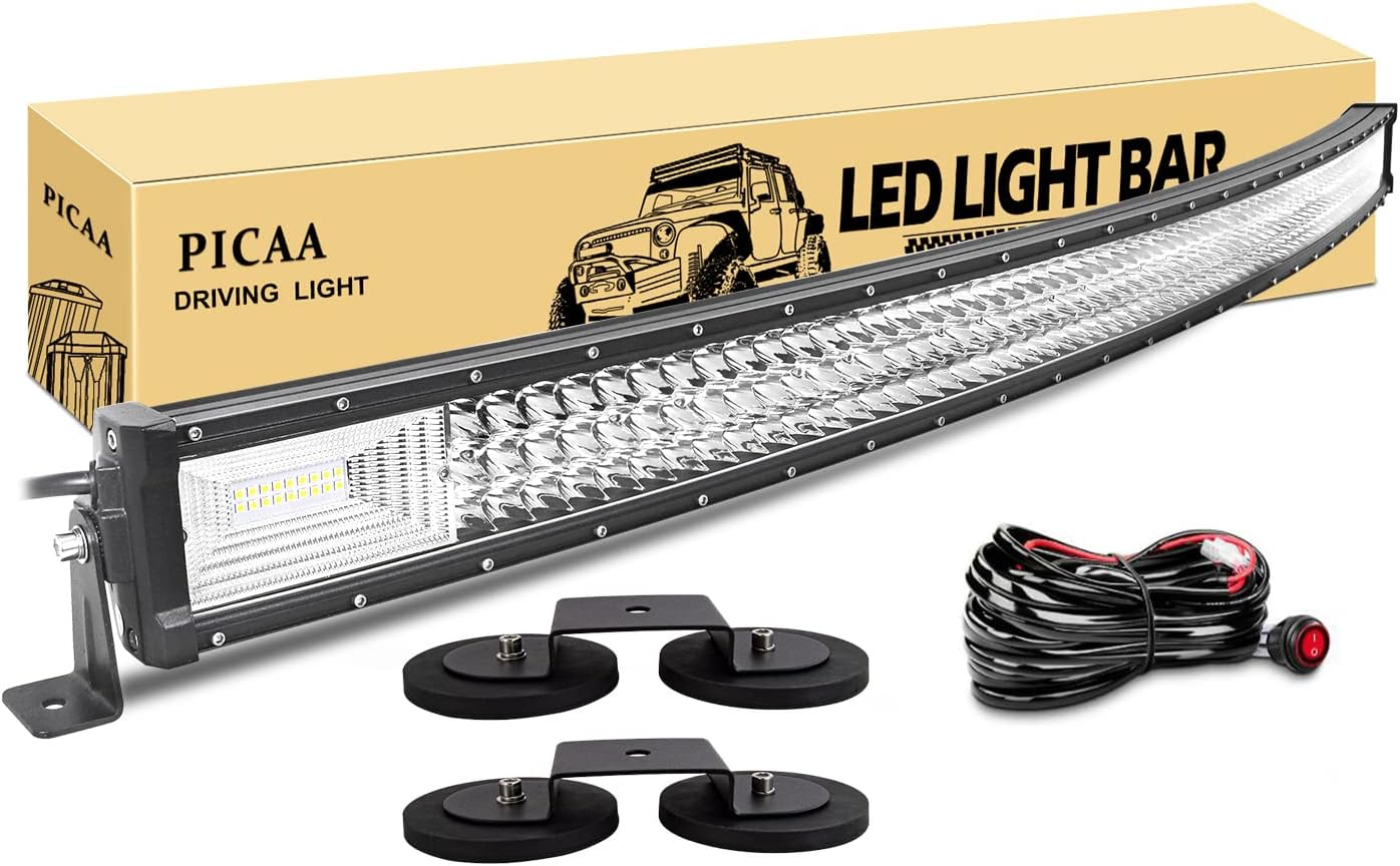 Amazon.fr : PICAA Barre Led, 7D Triple Rangée Incurvé 50 pouces 130cm ...