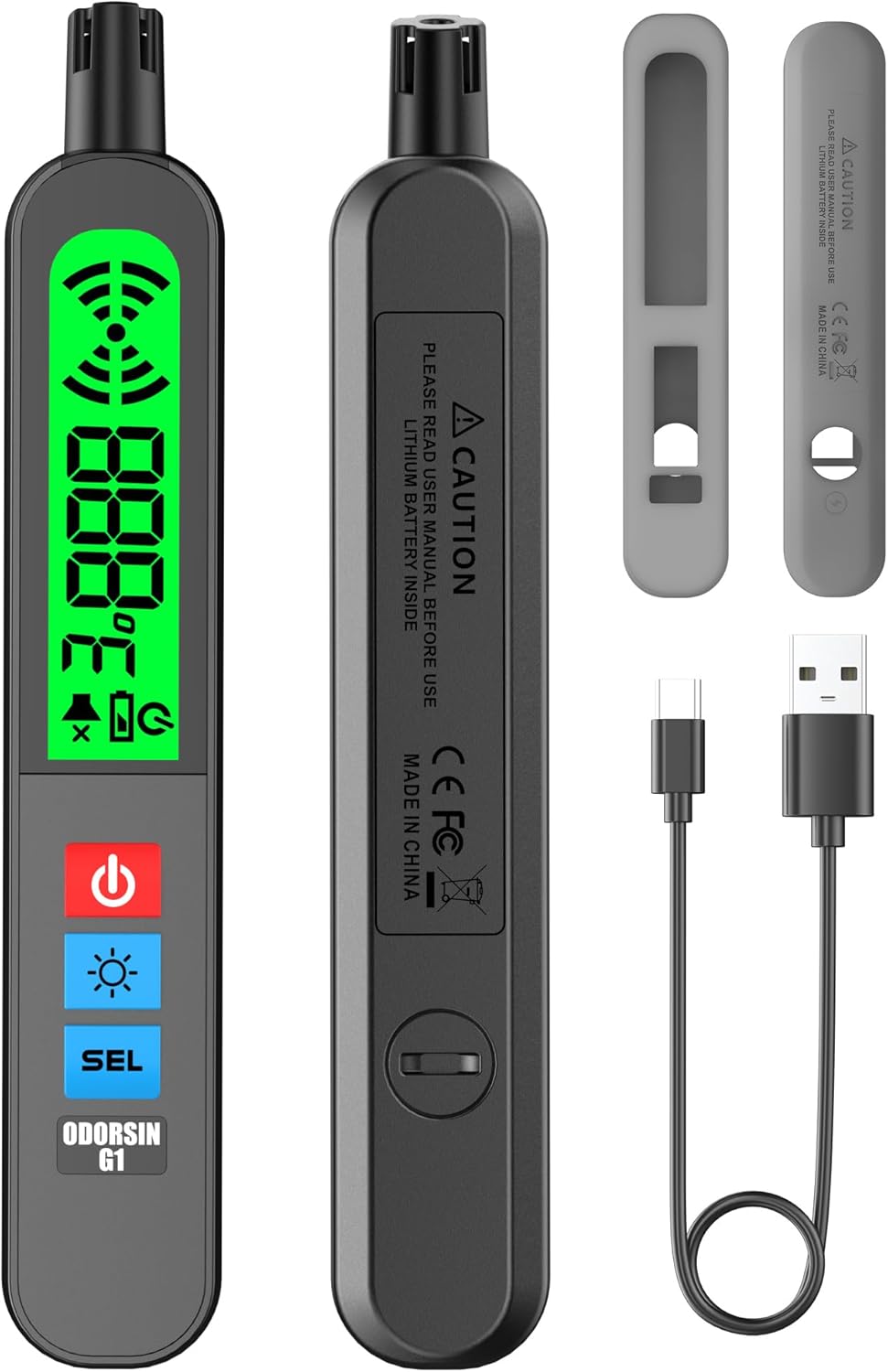 ODORSIN Natural Gas Leak Detector Rechargeable with Audible & Visual ...