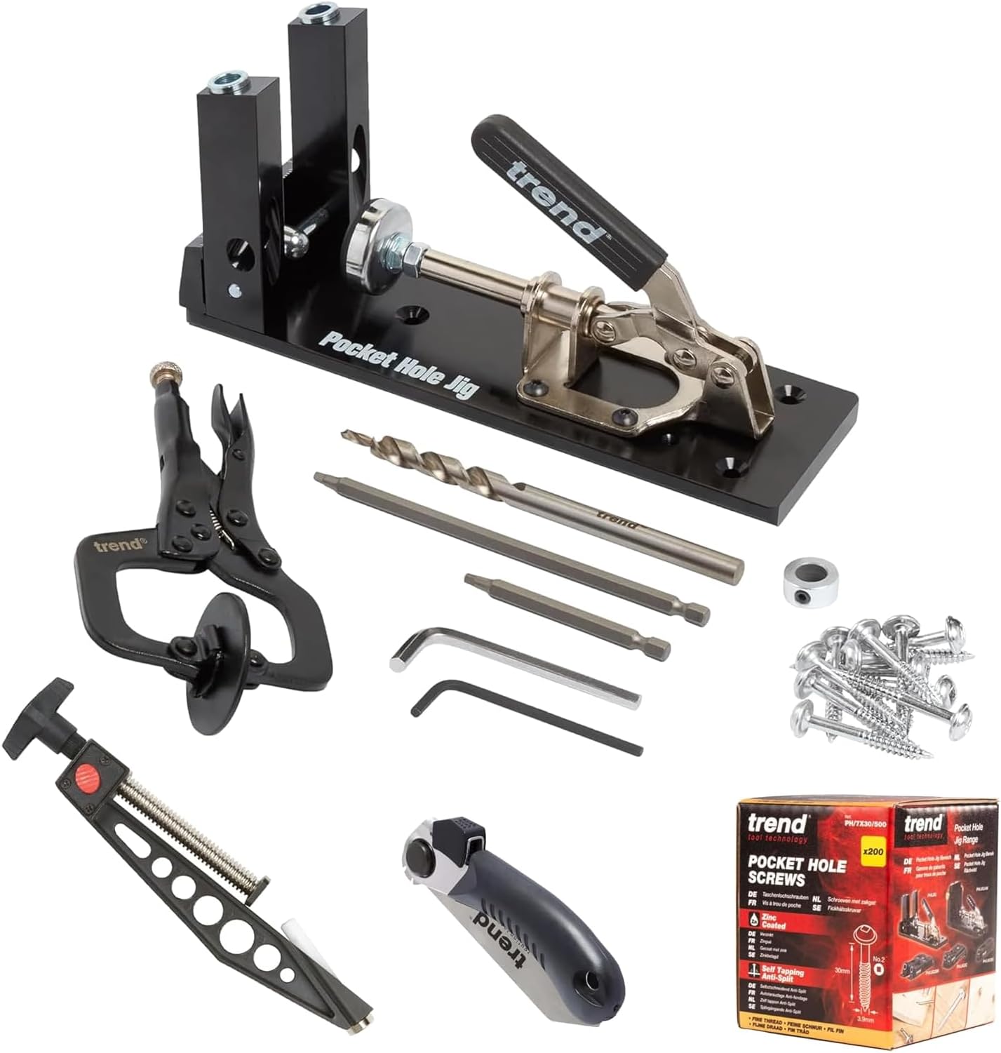 Trend Ultimate Pocket Hole Joinery Kit, Includes Pocket Hole Jig ...