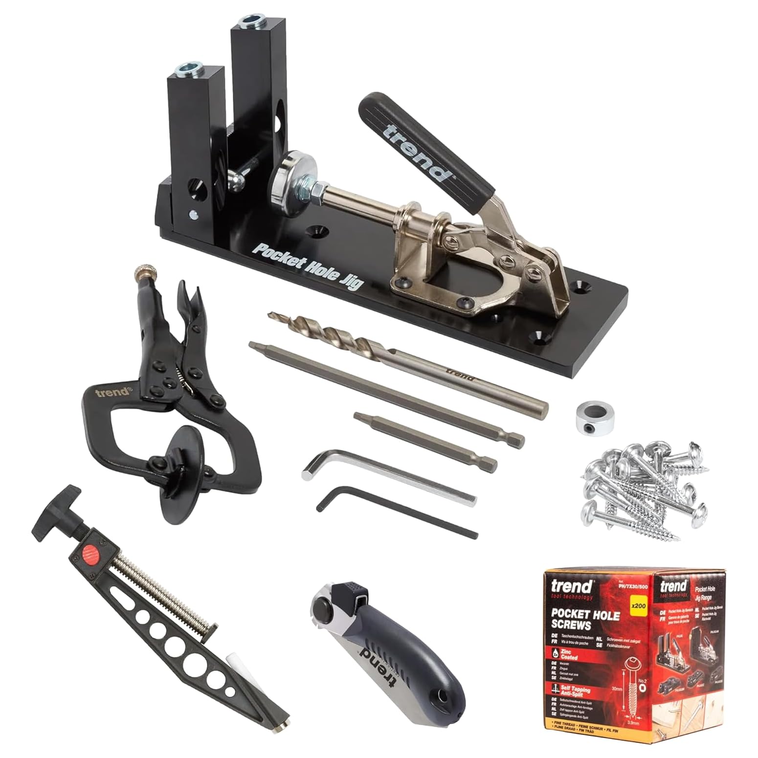 Trend Ultimate Pocket Hole Joinery Kit, Includes Pocket Hole Jig ...