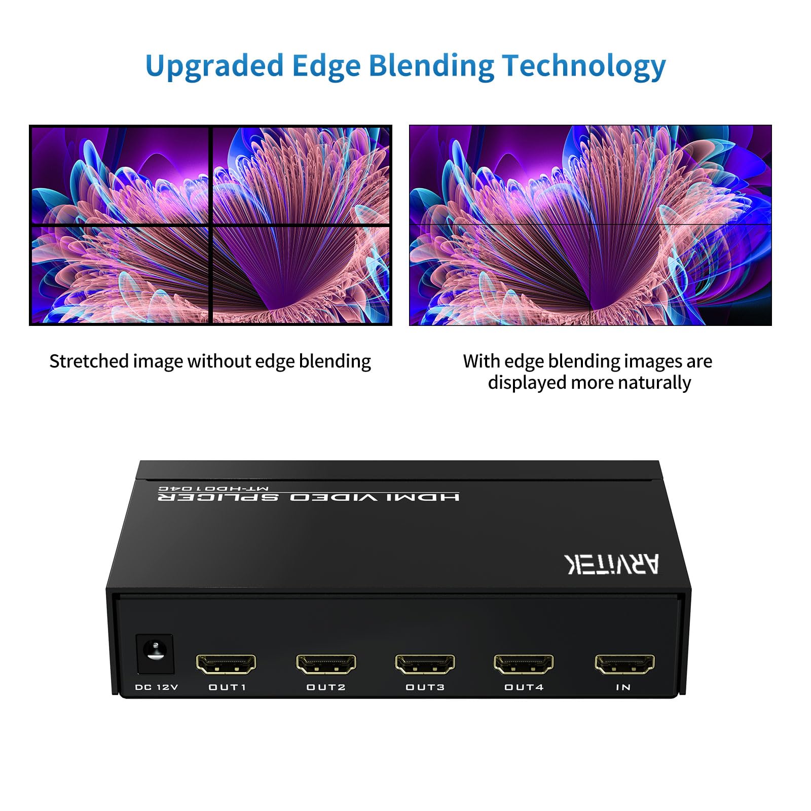 Snapklik.com : 4K HDMI Video Wall Controller 2x2 w/IR Remote, Arvitek 4 ...