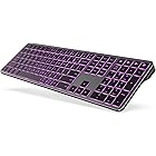 Amazon.com: Backlit Bluetooth Keyboard, seenda Illuminated Multi-Device Slim Rechargeable ...