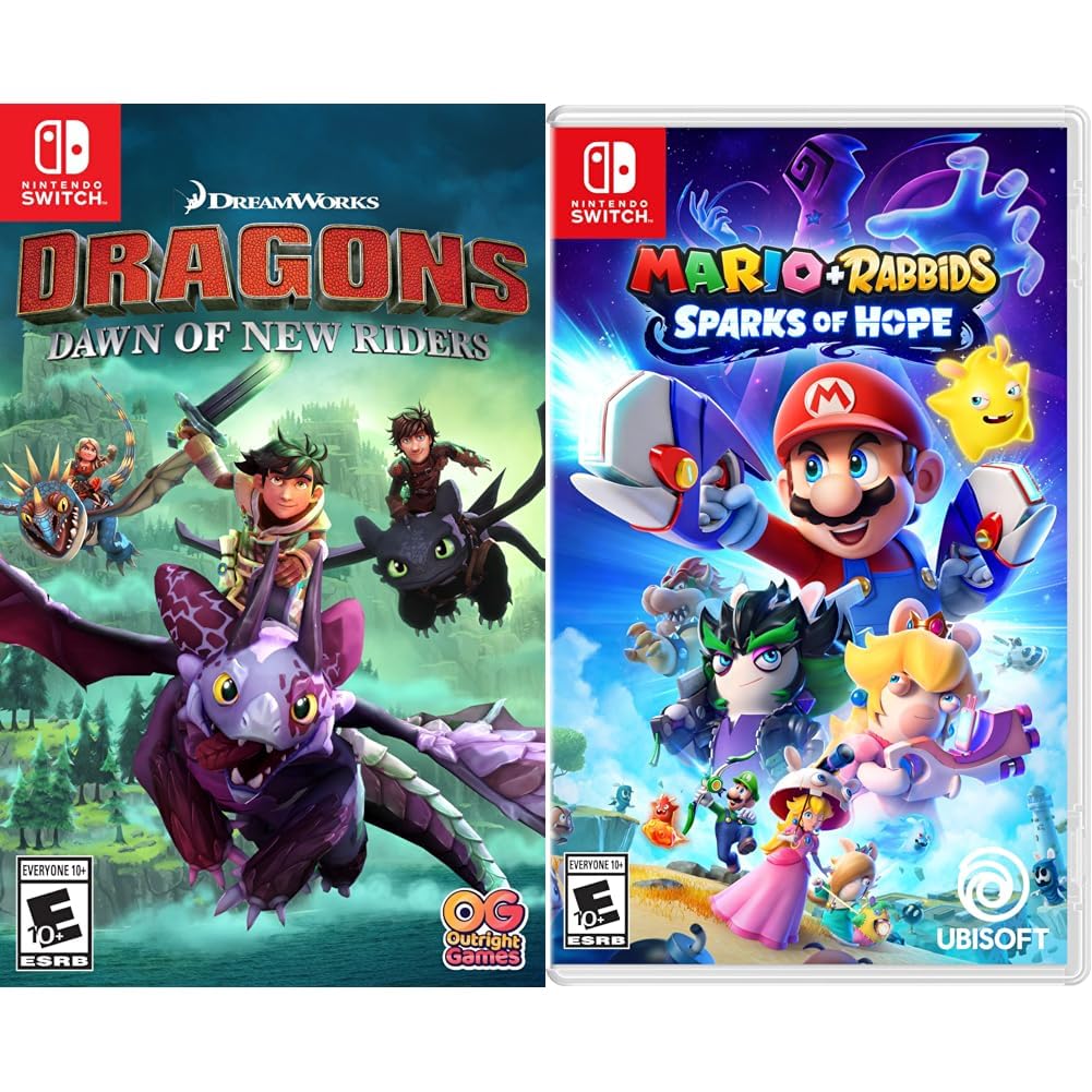 Amazon.com: Dragons: Dawn of New Riders & Mario + Rabbids Sparks of ...