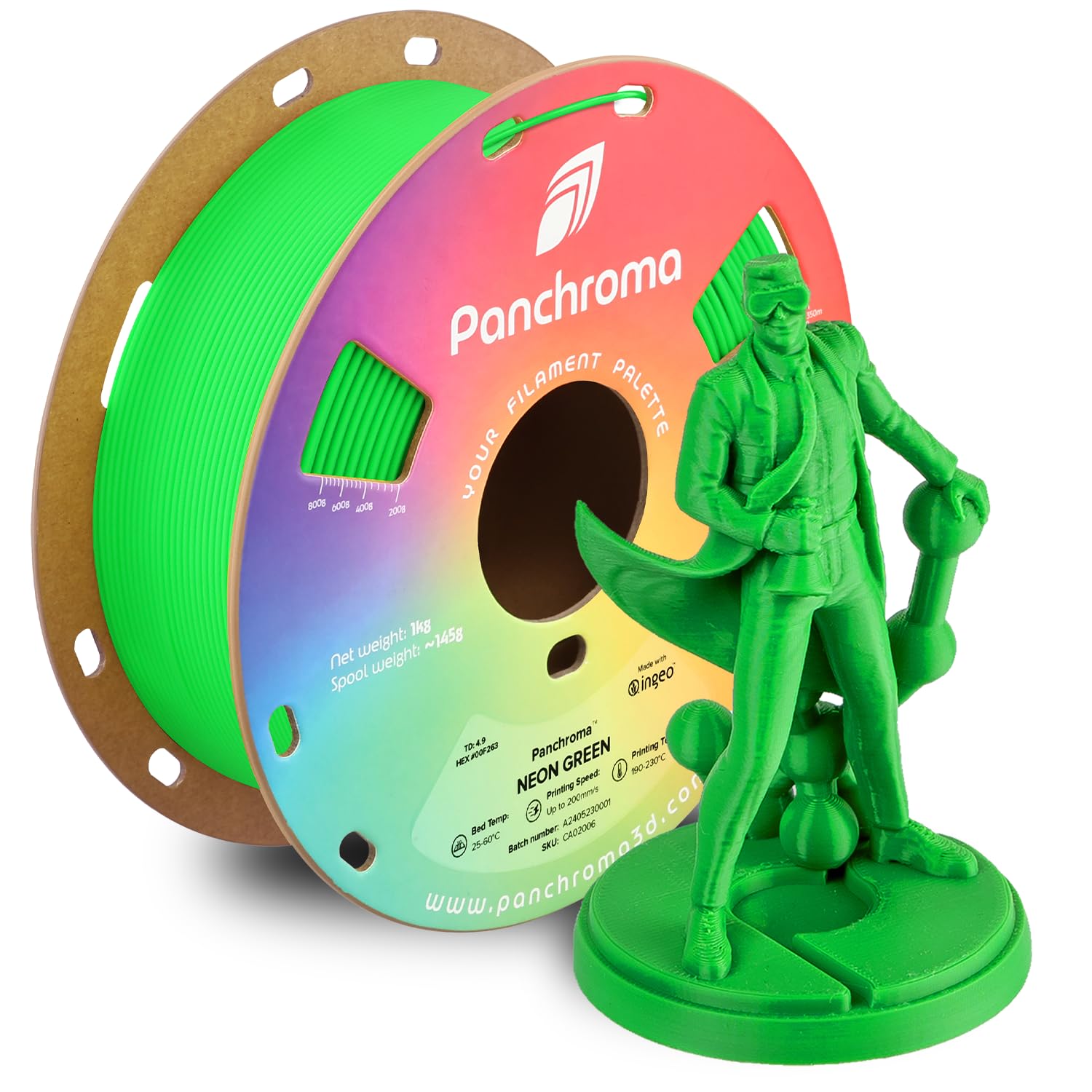 Amazon.com: Polymaker Panchroma Neon PLA Filament 1.75mm Green, 1.75 ...