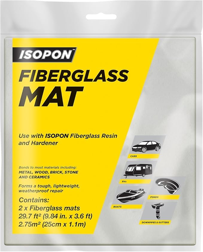Amazon.com: Isopon Fiberglass Mat (6 sq.) : Automotive