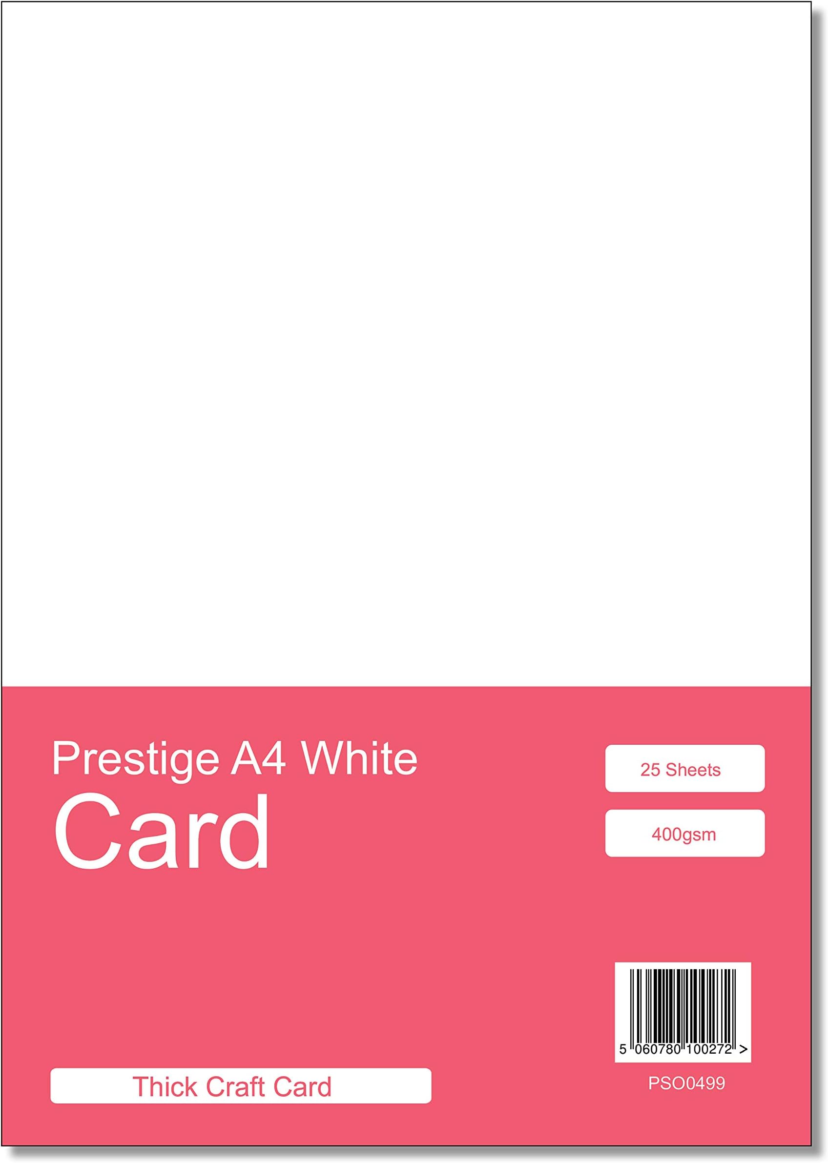Prestige A3 Black 400gsm Thick Craft Card - 20 Sheets per Pack -Black ...