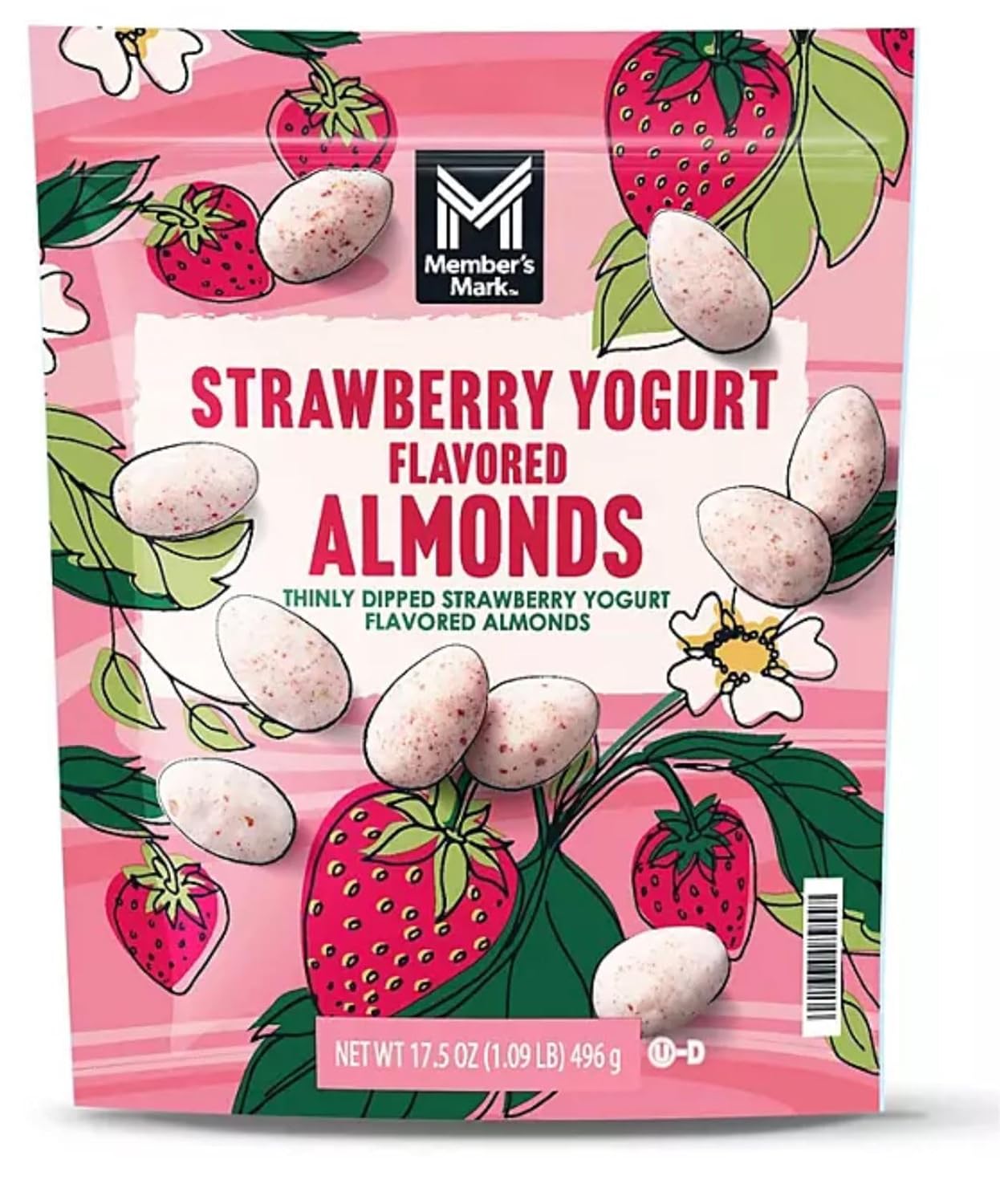 Amazon.com : Generic HGU Member’s Mark Strawberry Yogurt Almonds, 17.5 ...