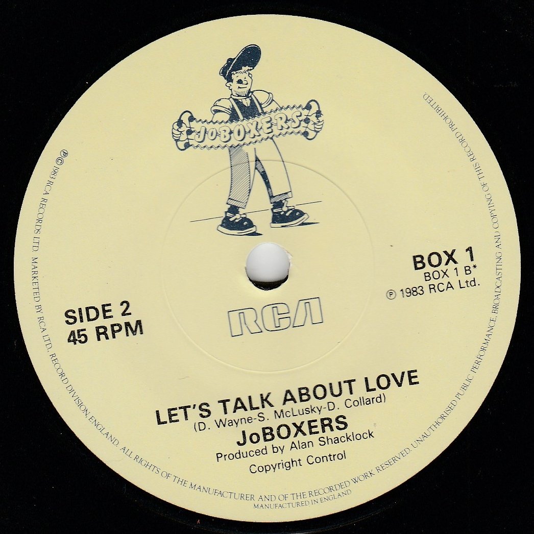 JoBoxers - 45vinylrecord Boxerbeat/Let's Talk About Love (7" 45 w/PS ...