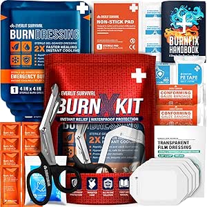 Amazon.com: EVERLIT Burn Kit with Sterile Waterproof Wound Dressing ...
