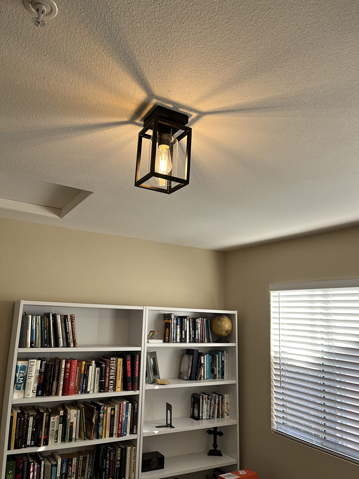 $9/mo - Finance Mayful Flush Mount Ceiling Light Fixture, Black Metal ...
