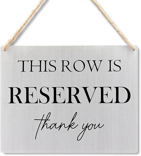 Amazon.com : Ryeolo Reserved Row Signs for Wedding, This Row is ...