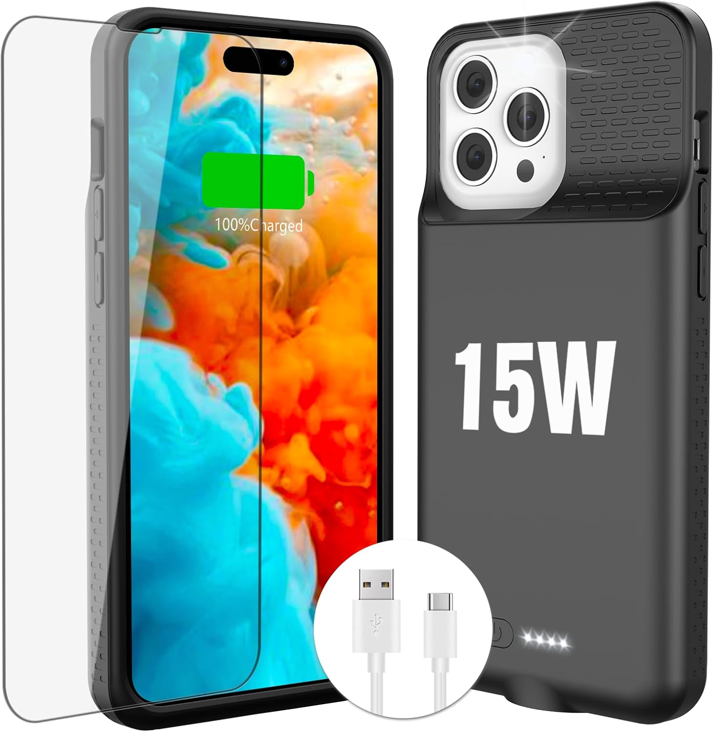 Amazon.com: KKD 15W Fast Charging Case for iPhone 15 Pro Max/15 Plus ...
