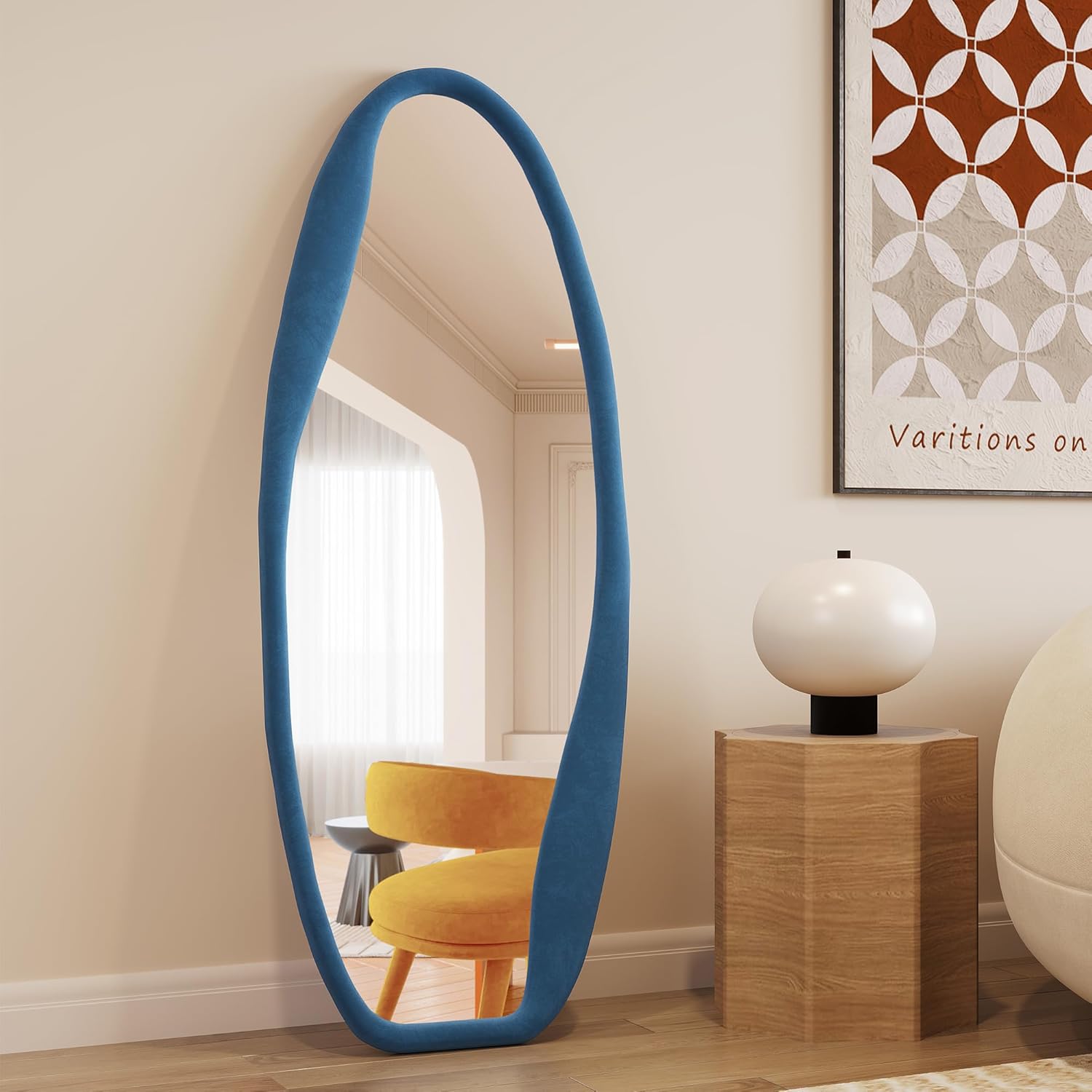 Amazon.com: Vlsrka 63" x 24" Wavy Mirror Full Length, Irregular Wave ...