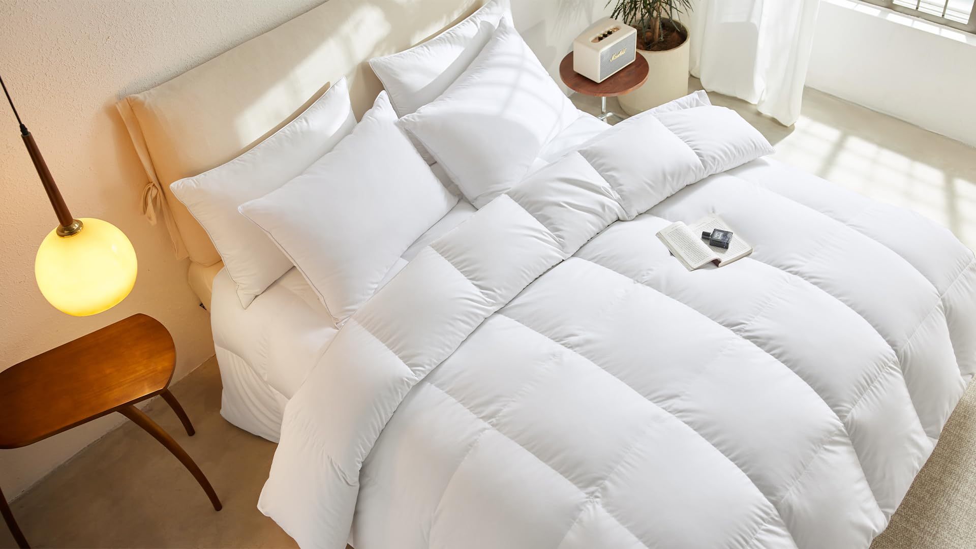 Amazon.com: L LOVSOUL Down Comforter Queen Size,Fluffy Duvet Insert ...