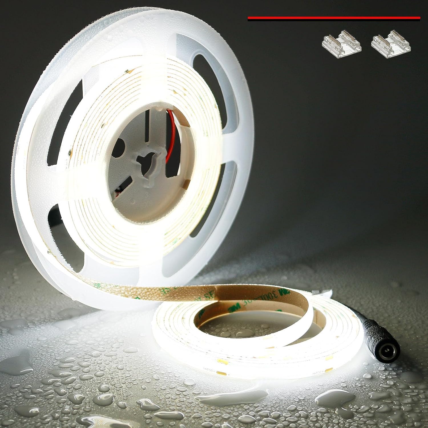 TOPAI Striscia LED COB 5 Metri 5000K Impermeabile, Strip LED 24V luce ...