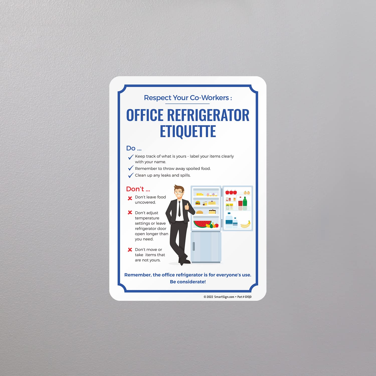Office Refrigerator Etiquette Signs Office Fridge Rules Germany