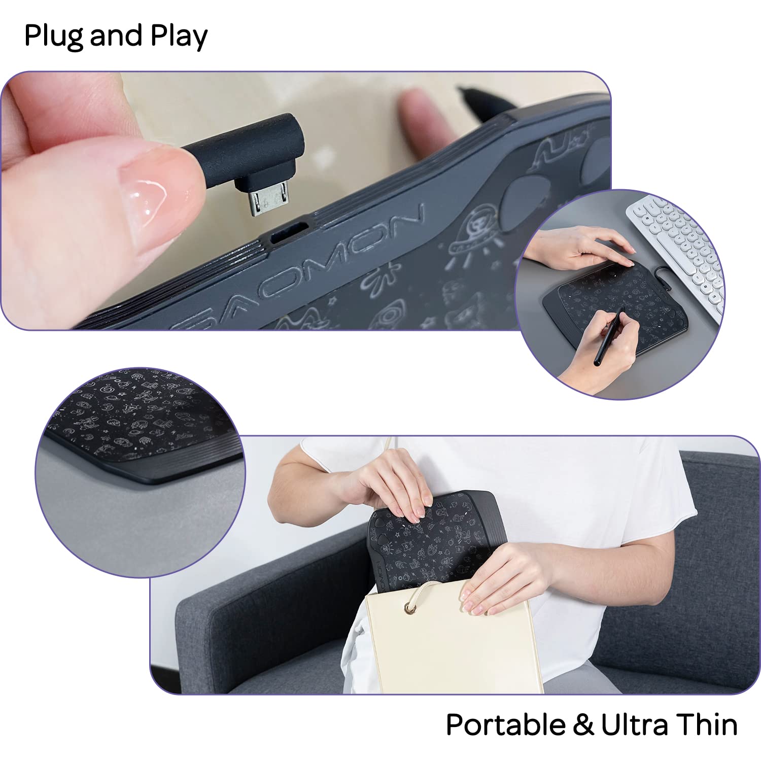 Buy GAOMON S630 Android OS Supported Graphics Pen Tablet with 4 Express ...