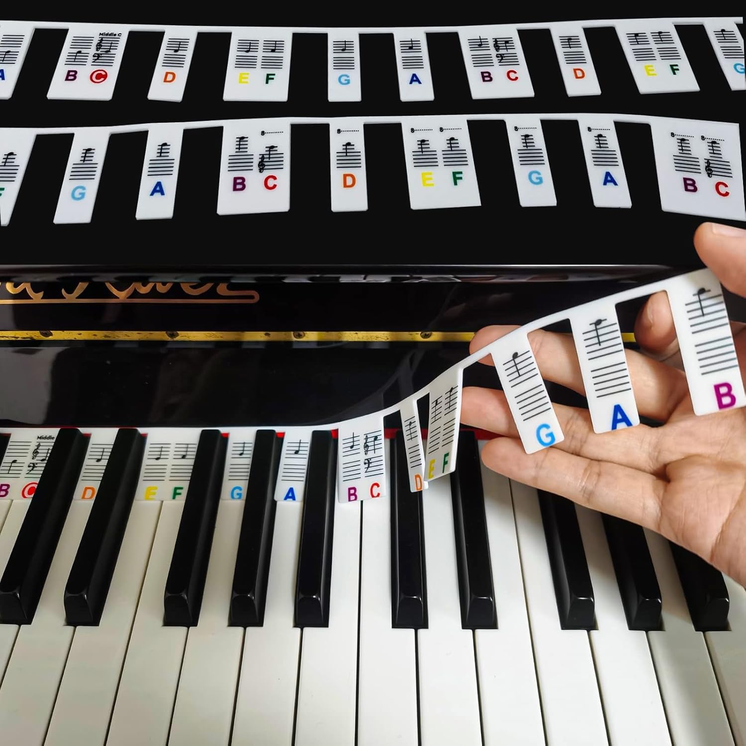 Amazon.com: Piano Keyboard Stickers, 88 Key Piano Notes Guide for ...