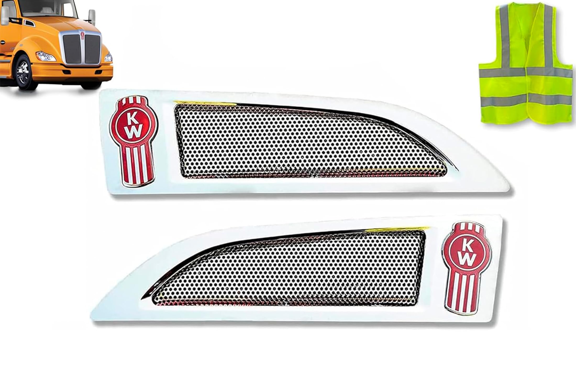 Amazon.com: Chrome Hood Side Air Intake Vent Grille Assembly (Right ...
