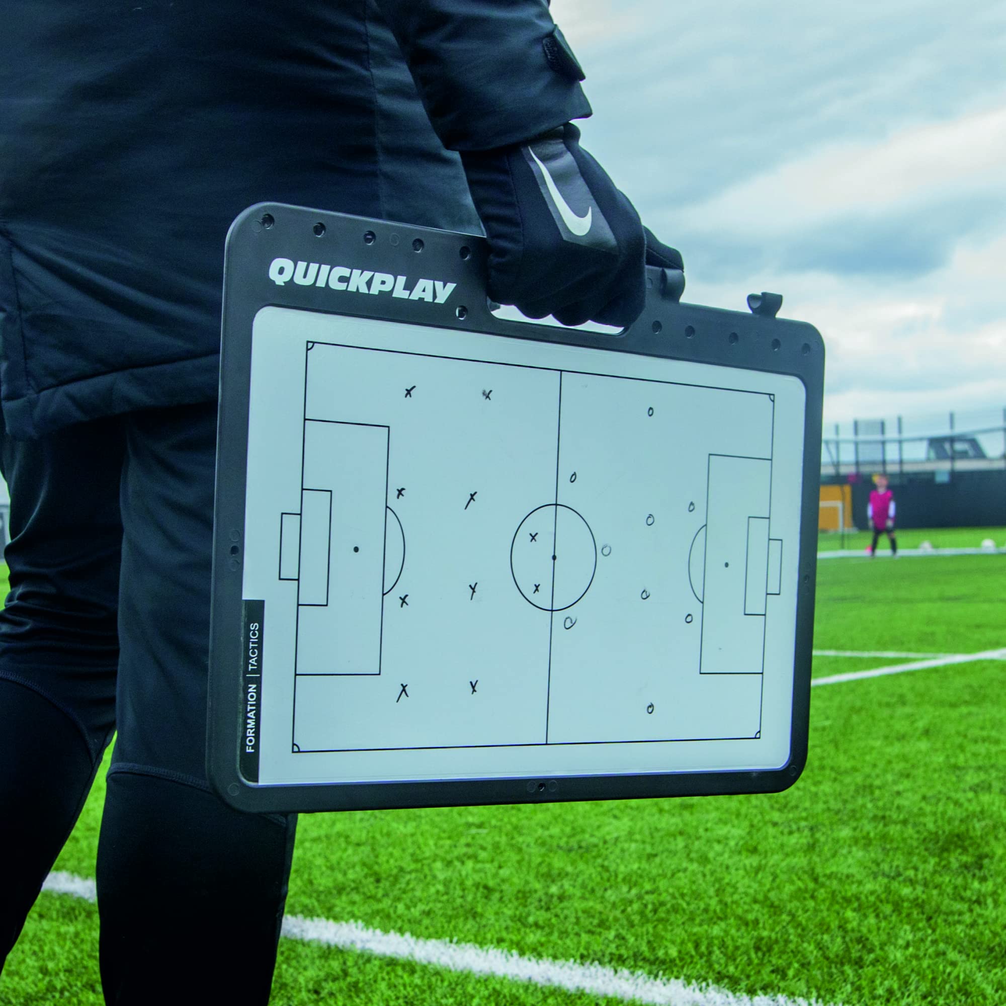 QUICKPLAY Soccer Coach Tactics Board | Dual Sided Soccer Coach Marker Board