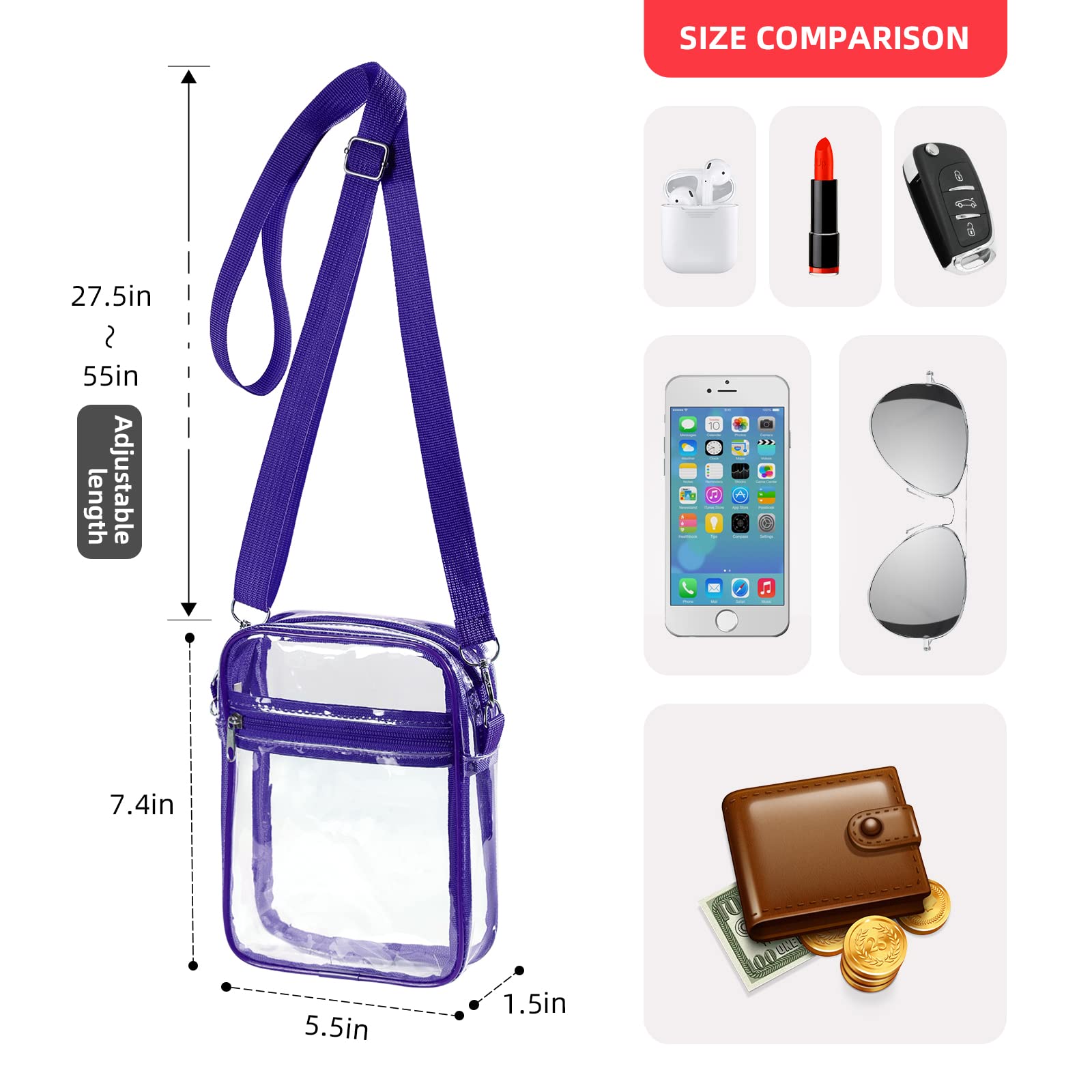 Snapklik.com : WJCD Clear PVC Concert Tote Bag - Stadium Approved ...