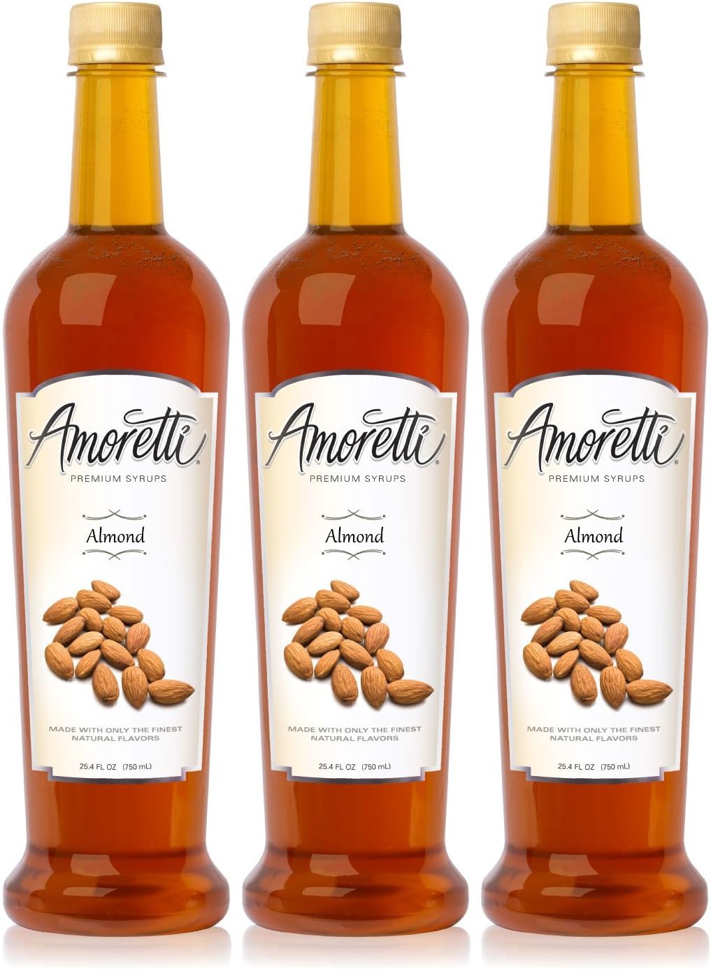 Amazon.com: Amoretti Premium Almond Syrup 750ml 3 Pack : Grocery ...