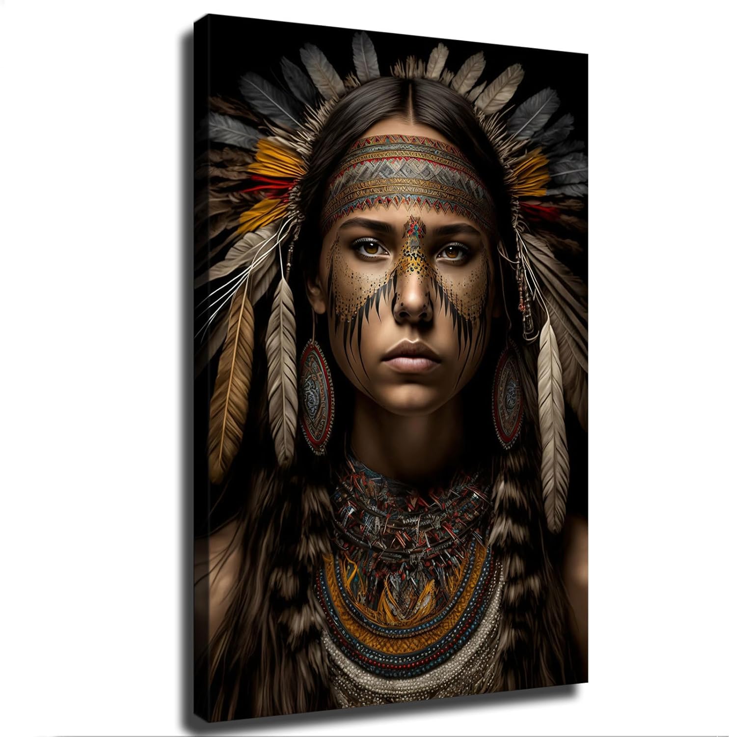 Amazon.com: Indian Girl Women Headdress Feathered Native American ...