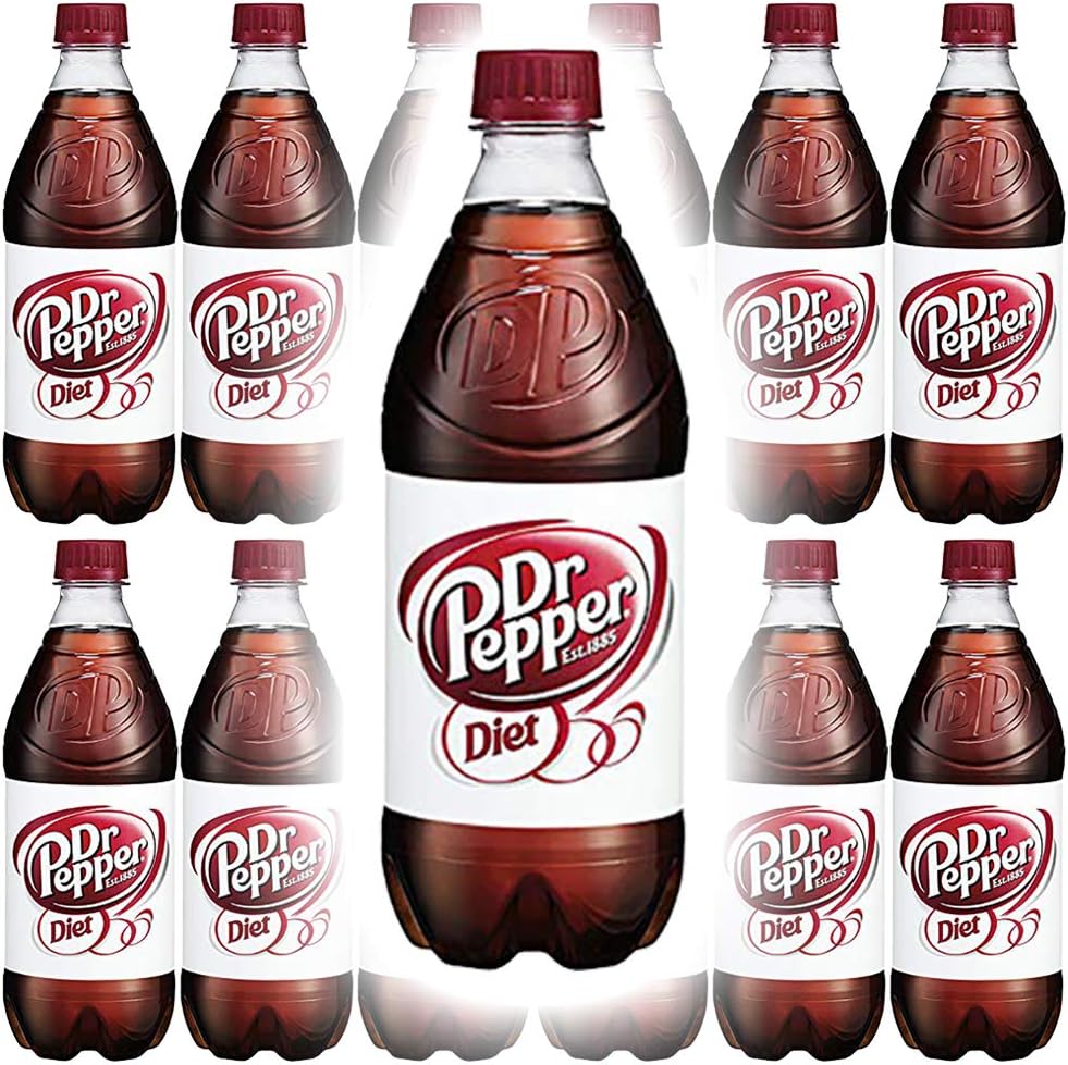 Amazon.com : Doctor Pepper 20oz Soda Bottles (Pack of 10, Total of 200 ...