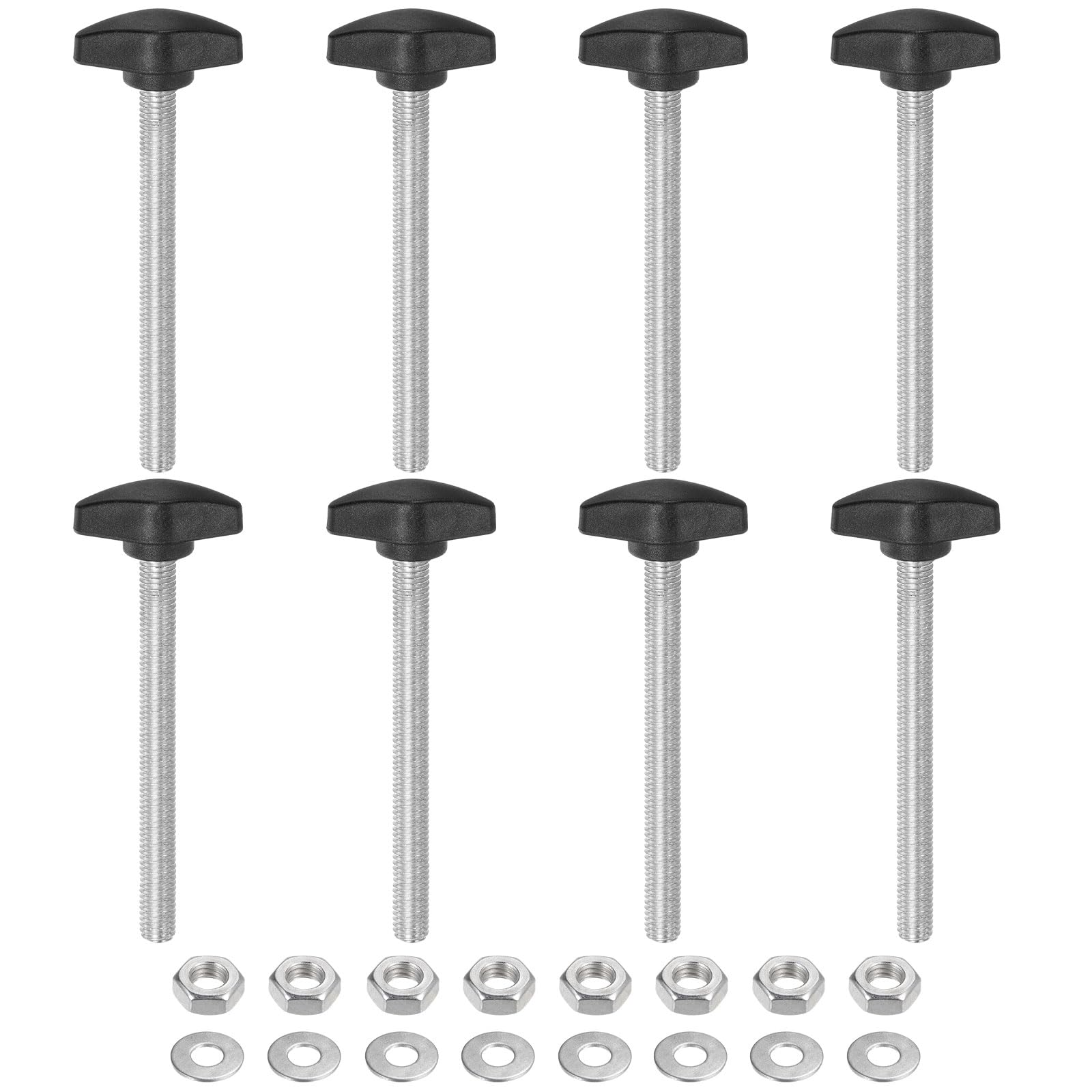 Amazon.com: HARFINGTON 8pcs Tee Wing Knobs M8 x 86mm Metric Thread 36mm ...