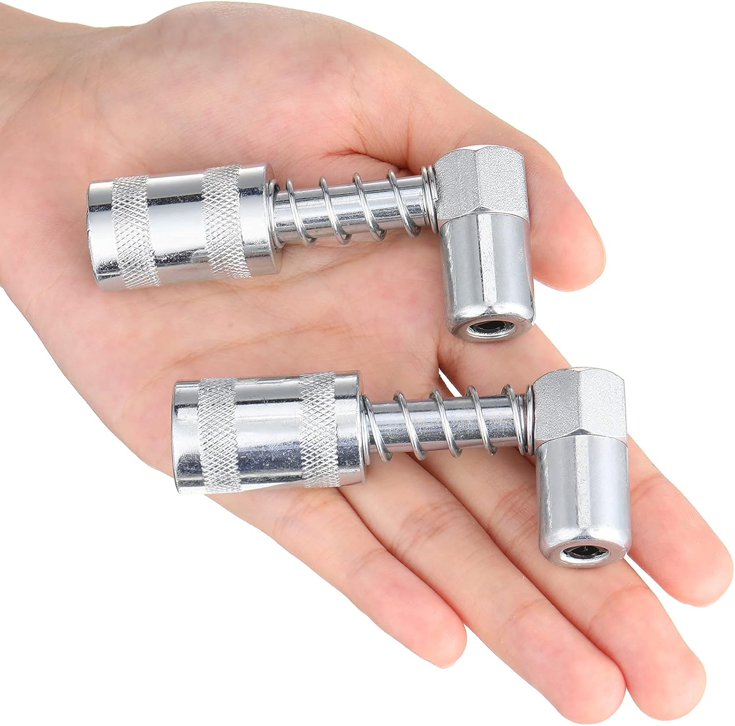Buy Boao Silver 90 Degree Grease Coupler Adapter Grease Gun Coupler 90 ...