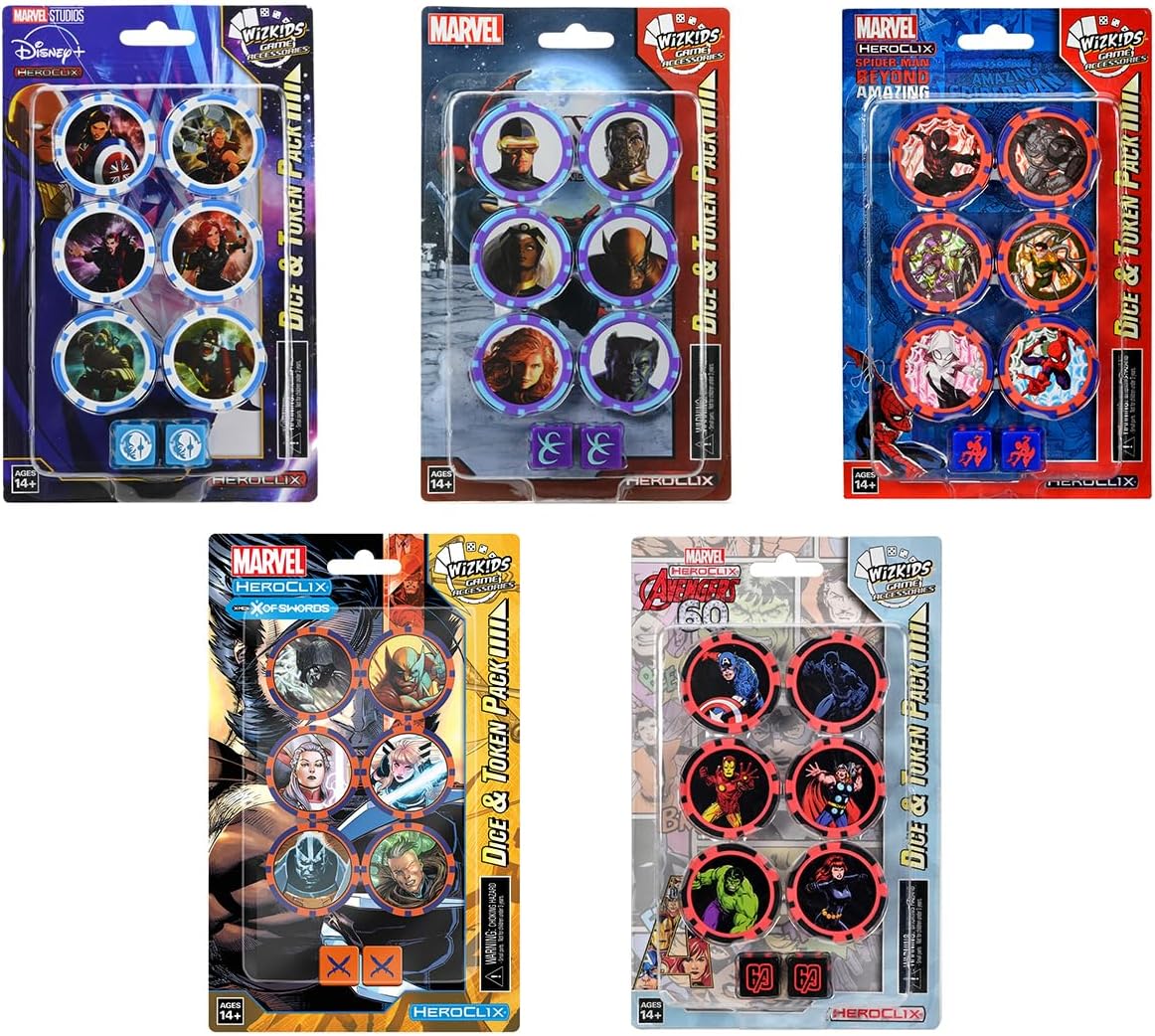 Amazon.com: Marvel HeroClix - Dice & Token Pack Bundle #2 : Toys & Games