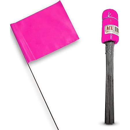Amazon.com: Pink Marking Flags 100 Pack - 4x5-Inch Marker Flags - 15 ...