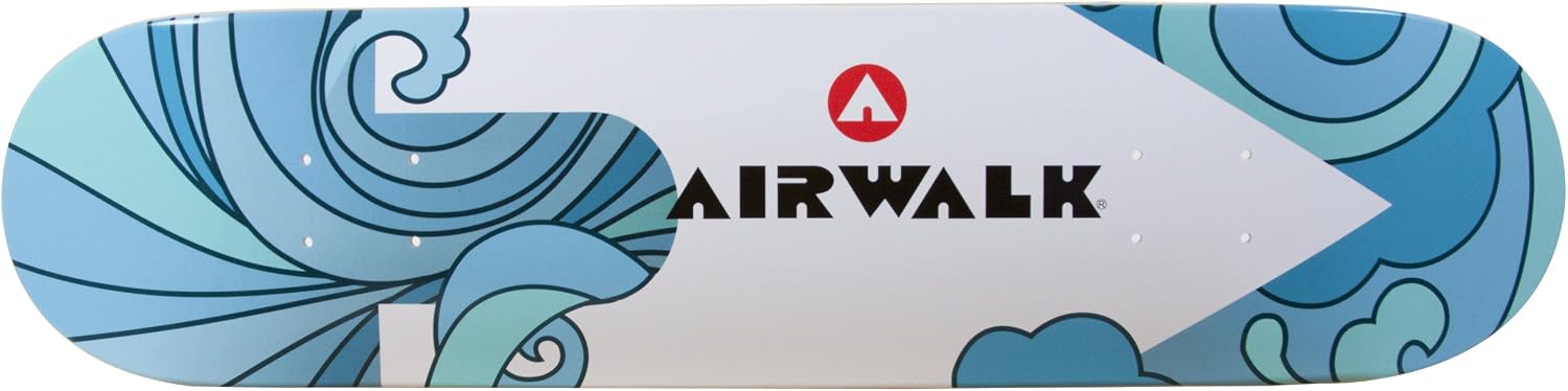 Amazon.com : Airwalk Deck Only Skateboard (Blue Vibe) : Sports & Outdoors