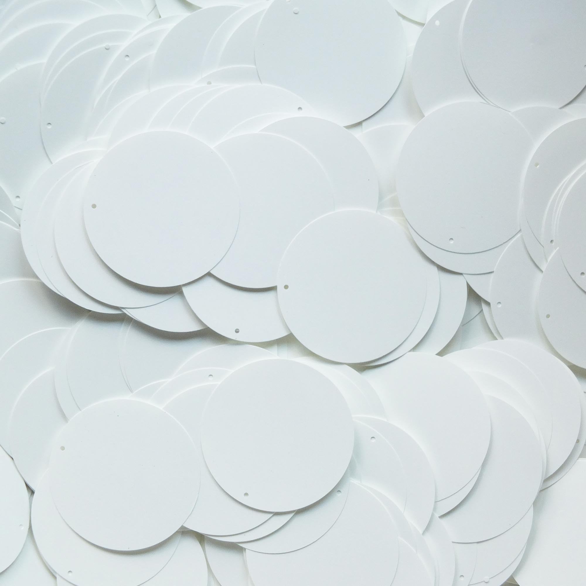Amazon.com: 30mm Flat Round SEQUIN PAILLETTES ~ Opaque Glossy Go Go ...