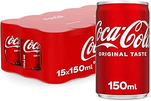 Coca-Cola Original Taste, Pack of 15 Cans x150ml, Crisp Coke Soft ...
