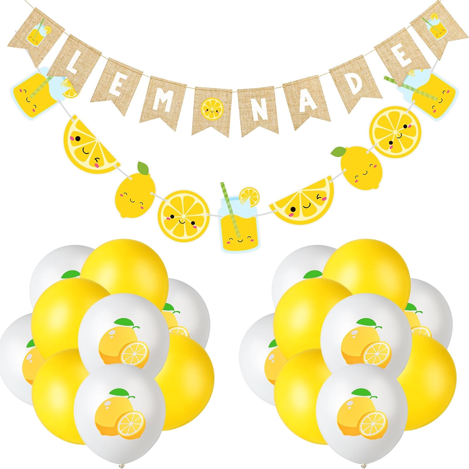 Amazon.com: Yeaqee 2 Pcs Lemon Party Decorations, Lemonade Banner Lemon ...