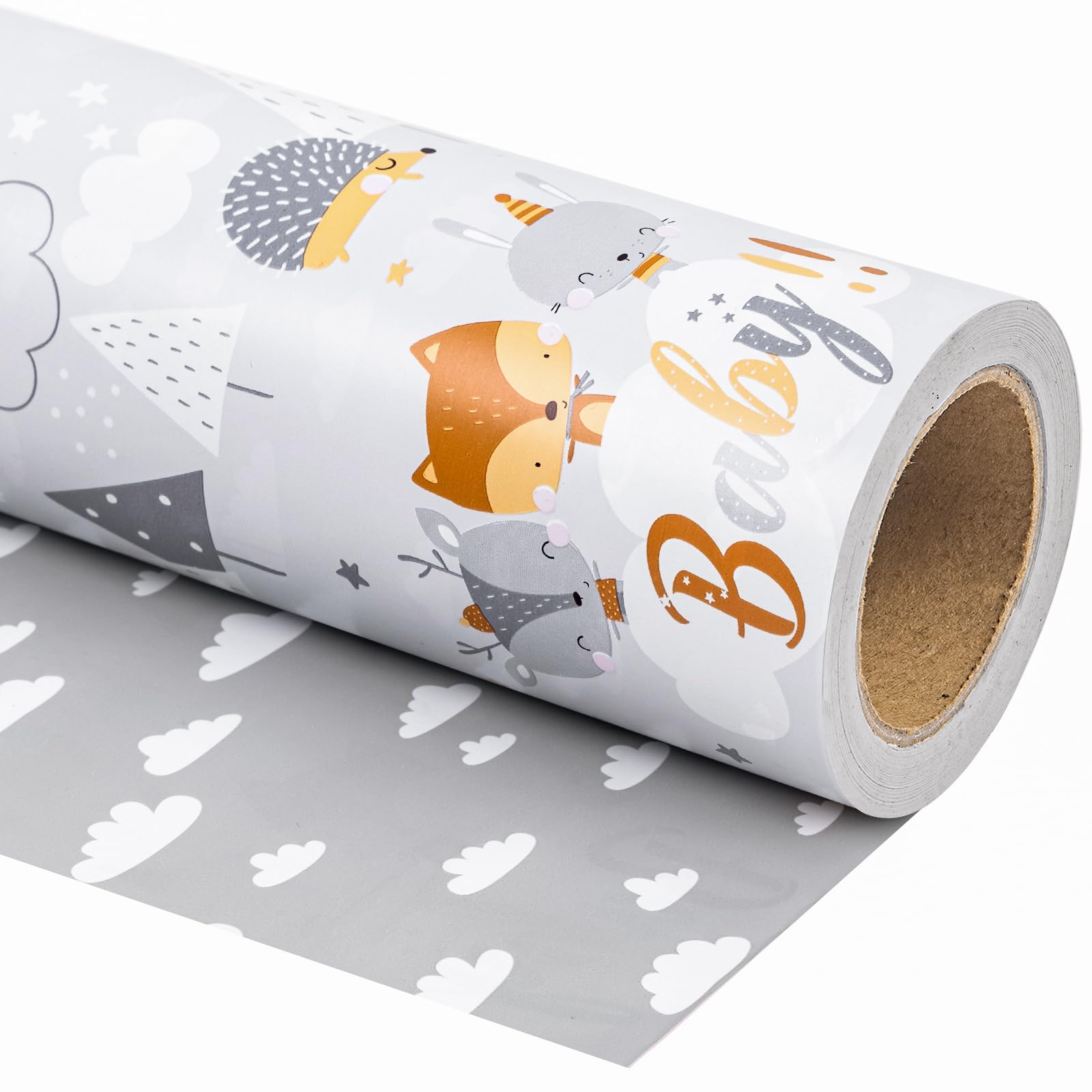 Snapklik.com : WRAPAHOLIC Reversible Baby Shower Wrapping Paper - Mini ...
