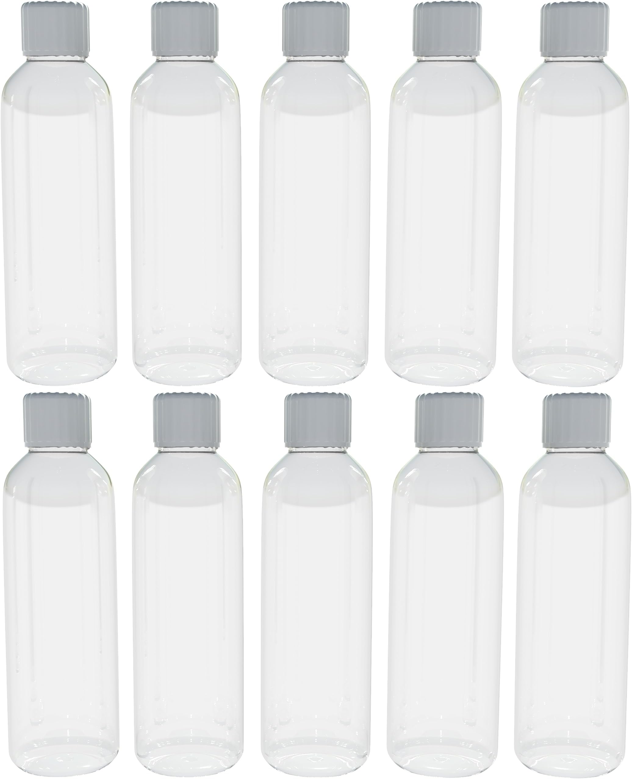 AME Bespoke Multi Pack of 10 Plastic Bottles with Screw Lids 100ml ...