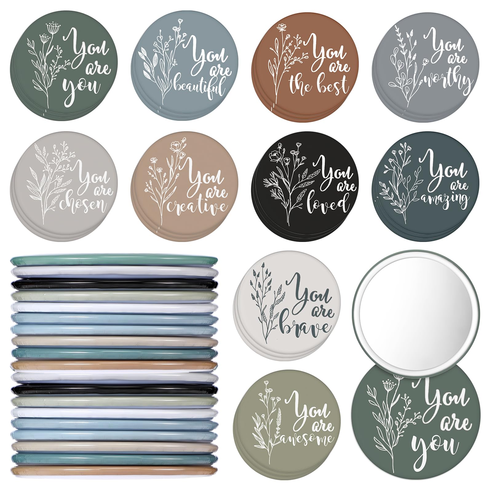 Amazon.com - Unittype 30 Pcs Inspirational Compact Mirrors Employee ...