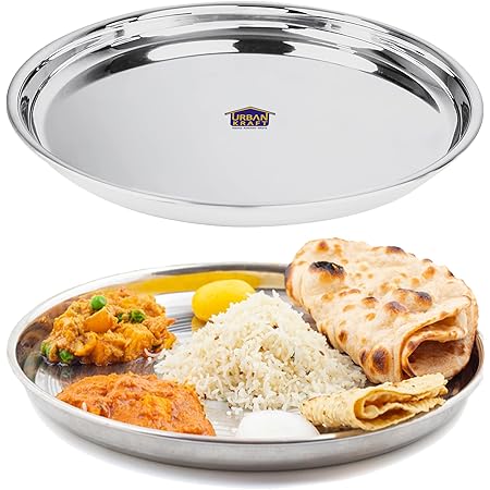 Buy URBAN KRAFT Stainless Steel Plate / Heavy Guage Steel Dinner Plates ...