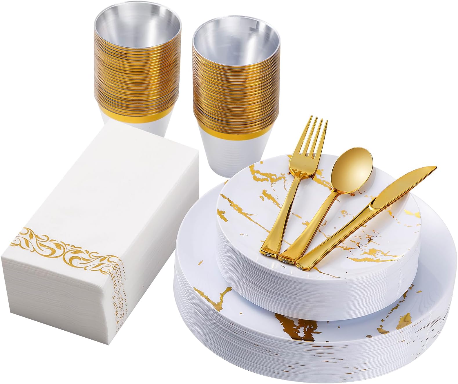 Amazon.com: Ecomore 175 Piece Graduation Party Disposable Dinnerware ...