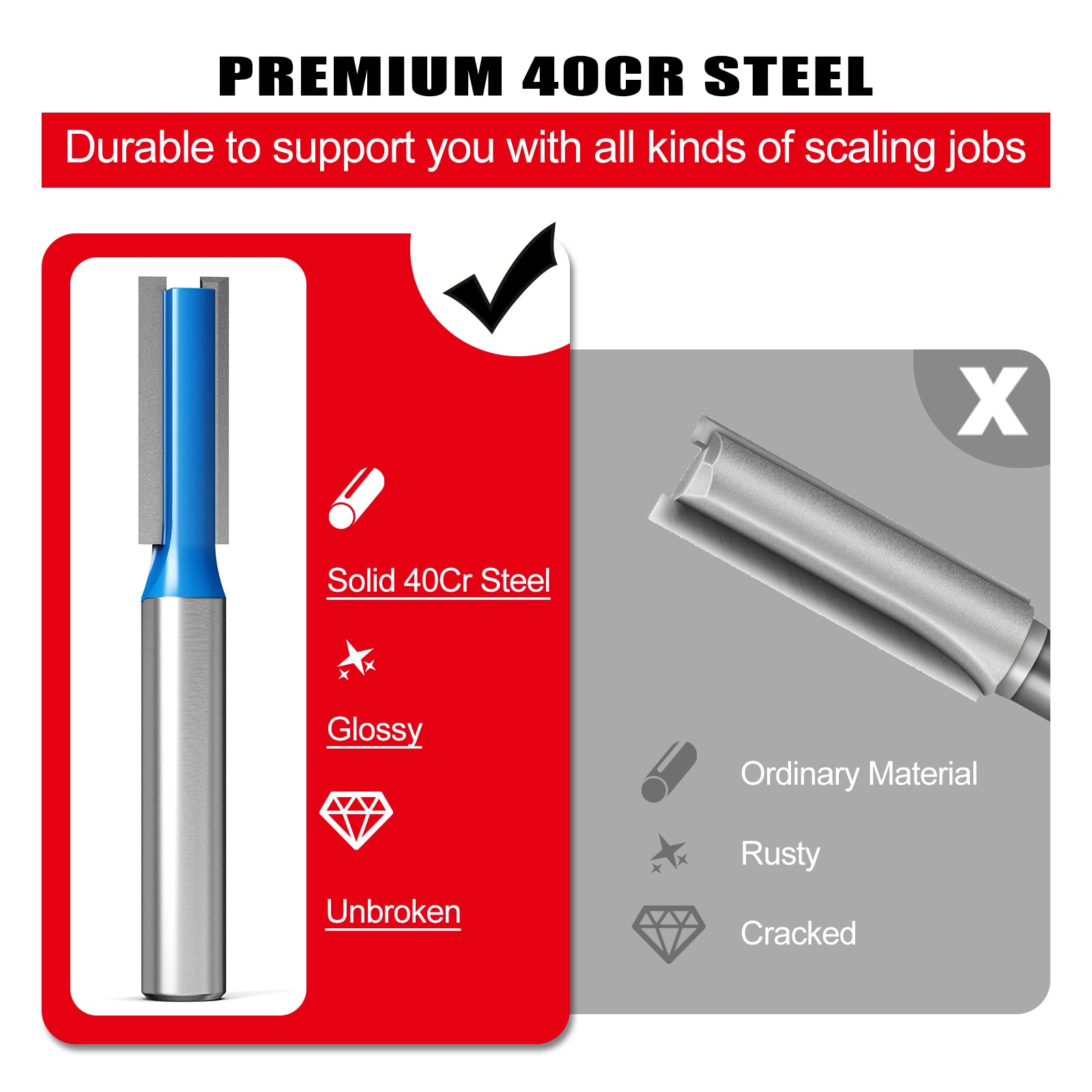 CSOOM Upgrade 24A PiecesRouter Bits , Tungsten Carbide Router Bit Set ...