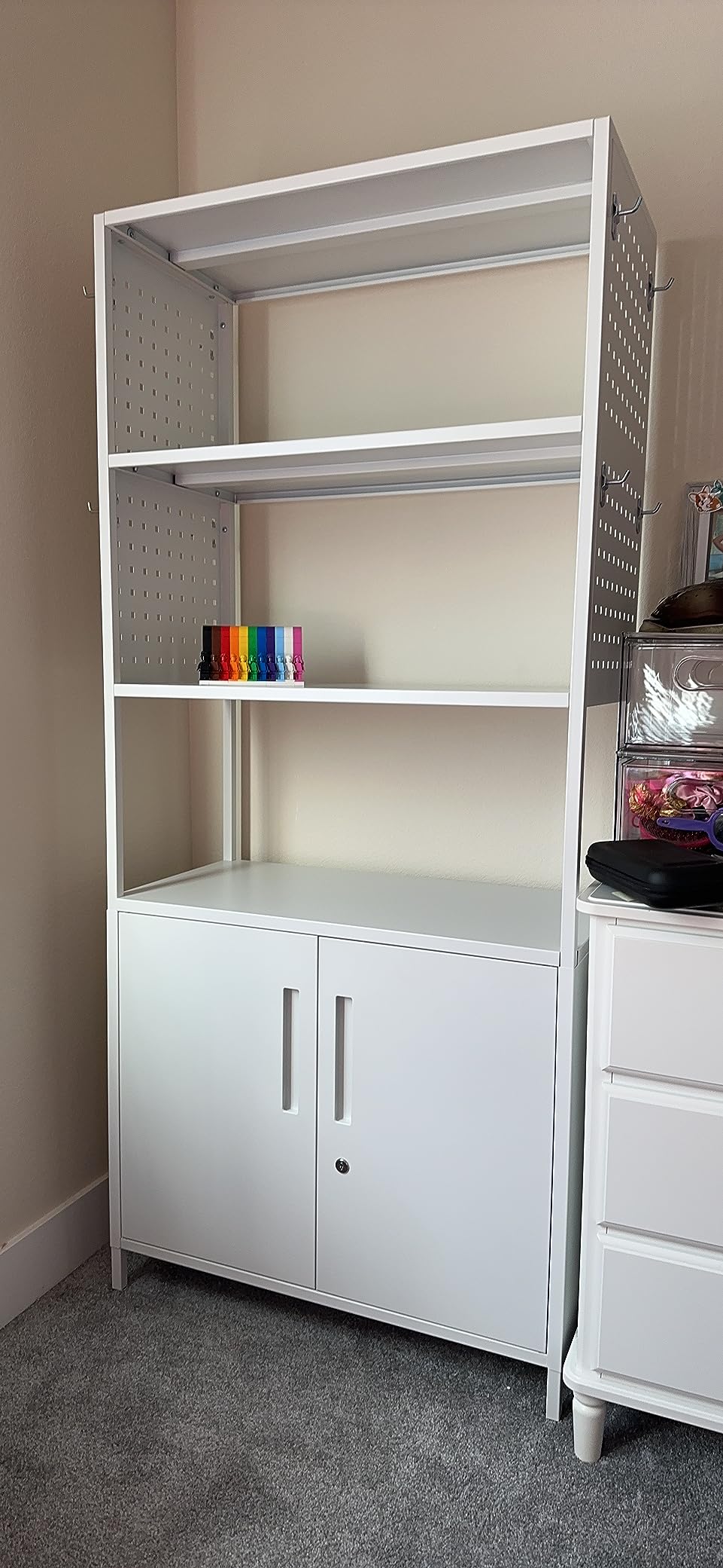 $30/mo - Finance Yizosh 5-Tier Bookshelf, Tall Bookcase with Doors ...