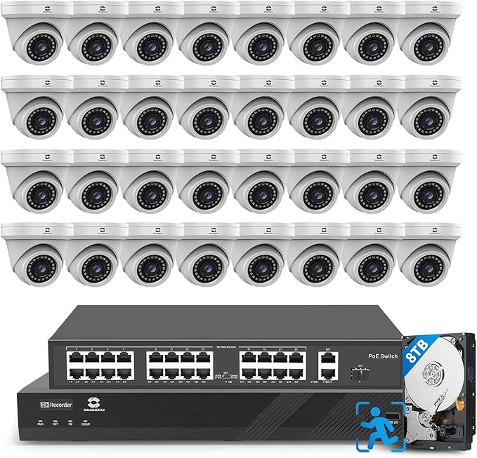Amazon.com : GWSECU 32 Channel NVR Security Camera System, (32) 5MP ...