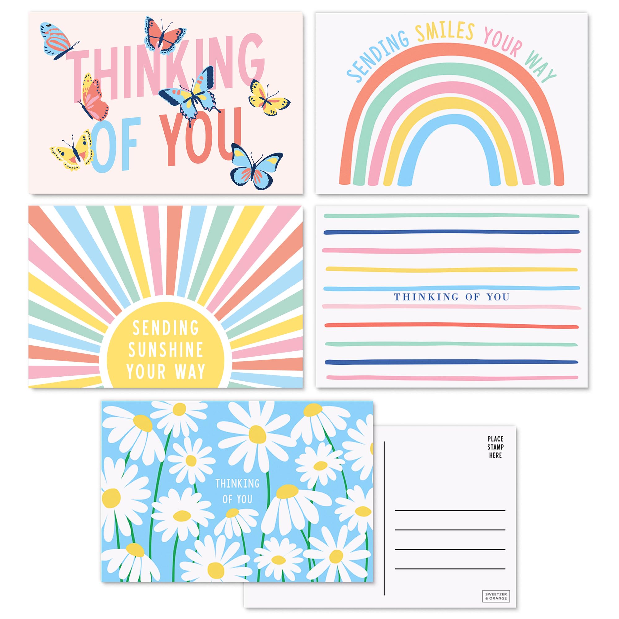 Sweetzer & Orange Thinking of You Postcards Pack (60 cards) 4x6 ...